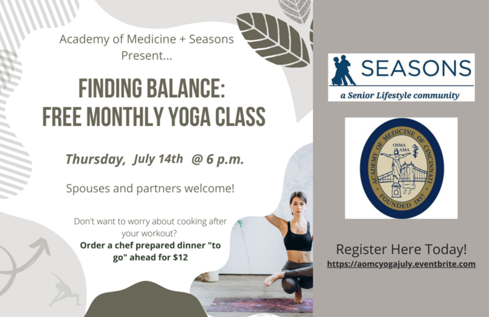July 14th: Monthly Yoga Class (and Gourmet Dinner To Go!)